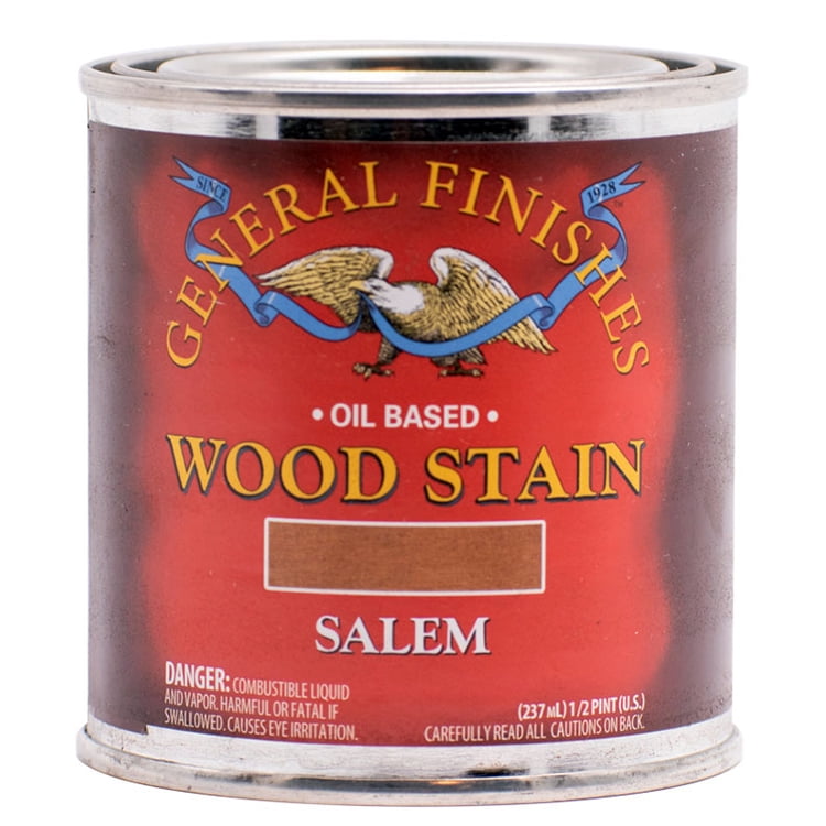 1/2 pt General Finishes SAHP Salem Wood Stain Oil-Based Penetrating ...