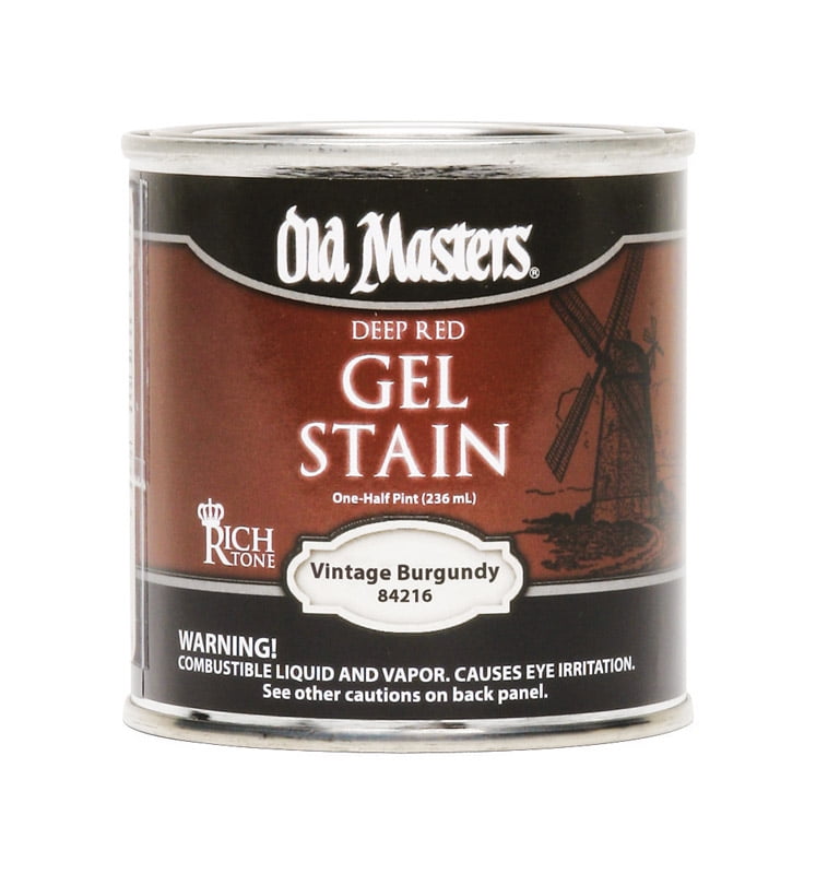 1/2 pt Old Masters 84216 Vintage Burgundy Gel Stain Oil-Based Stain ...