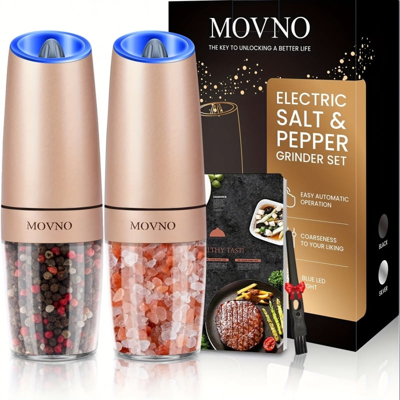 1/2 set of gravity-powered electric salt and pepper grinder kit ...