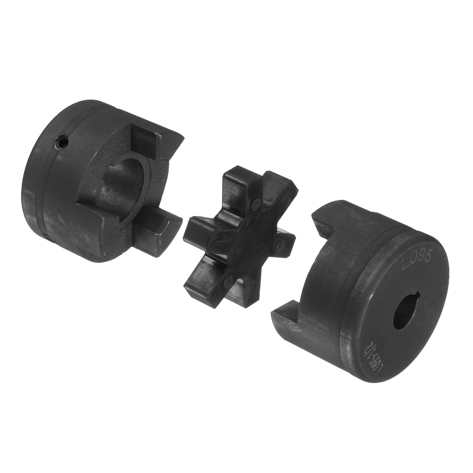 1/2 " to 1" L095 Flexible 3-Piece L-Jaw Coupling Coupler Set & Buna-N ...