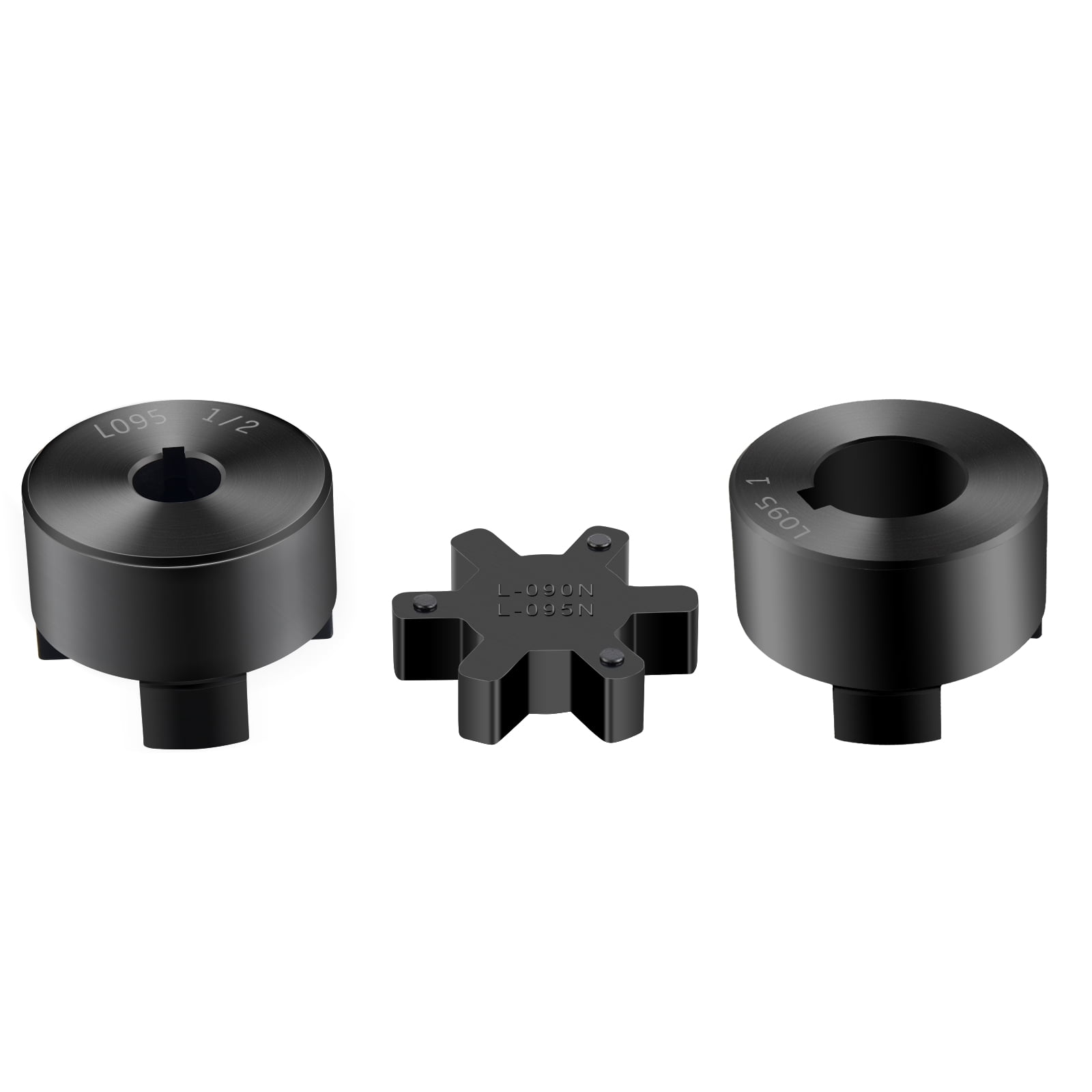 1/2" to 1" Log Wood Splitter L095 3-Piece L-Jaw Coupling Set & Buna-N ...