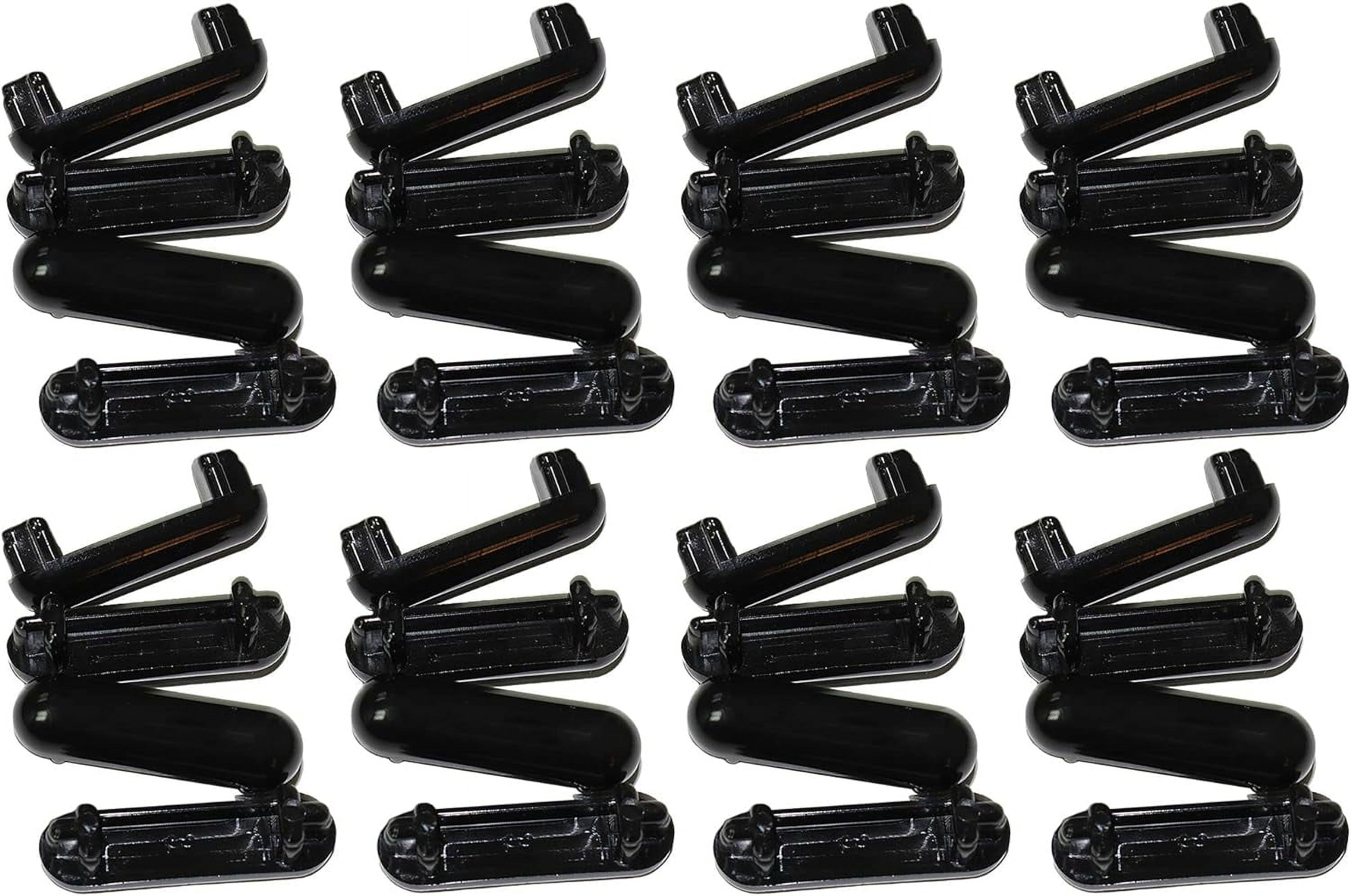 1/2" x 1-3/4" Racetrack Dome Insert for Patio Chair Glide Black 32pcs ...