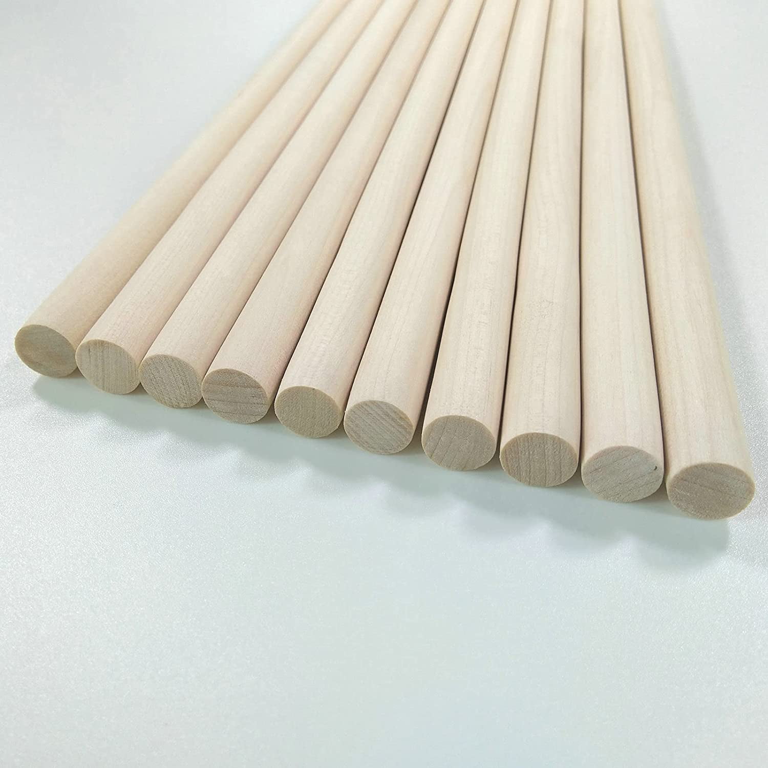 1/2 x 12 Inch, Wooden Dowel Rods, Unfinished Wood Round Sticks for Arts ...