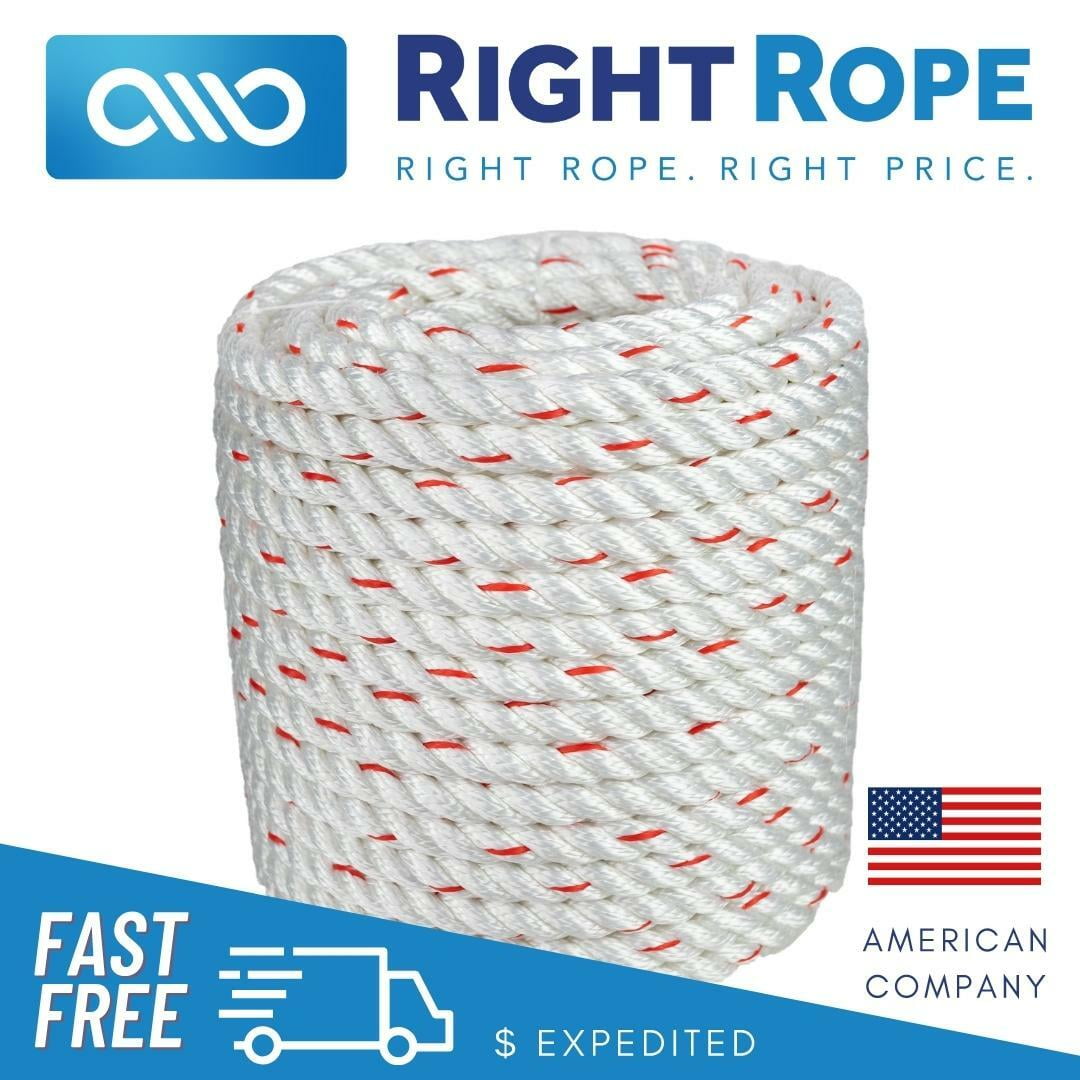 1/2" x 120' Arborist Bull Rope 20% Stronger! Tree Rigging Line Utility ...