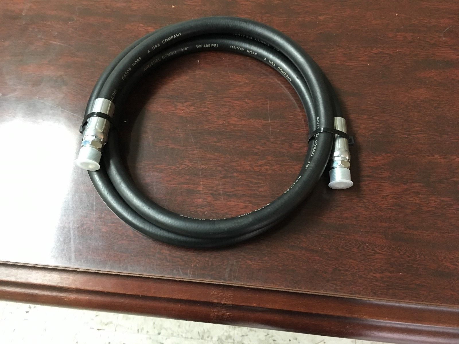 1/2" x 6' Air Whip Lead In Jumper Hose Black 300 PSI Fiber Reinforced ...