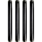 1/2 x 72 Inch Steel Black Pipe (4-Pack), Heavy Duty Malleable Steel ...