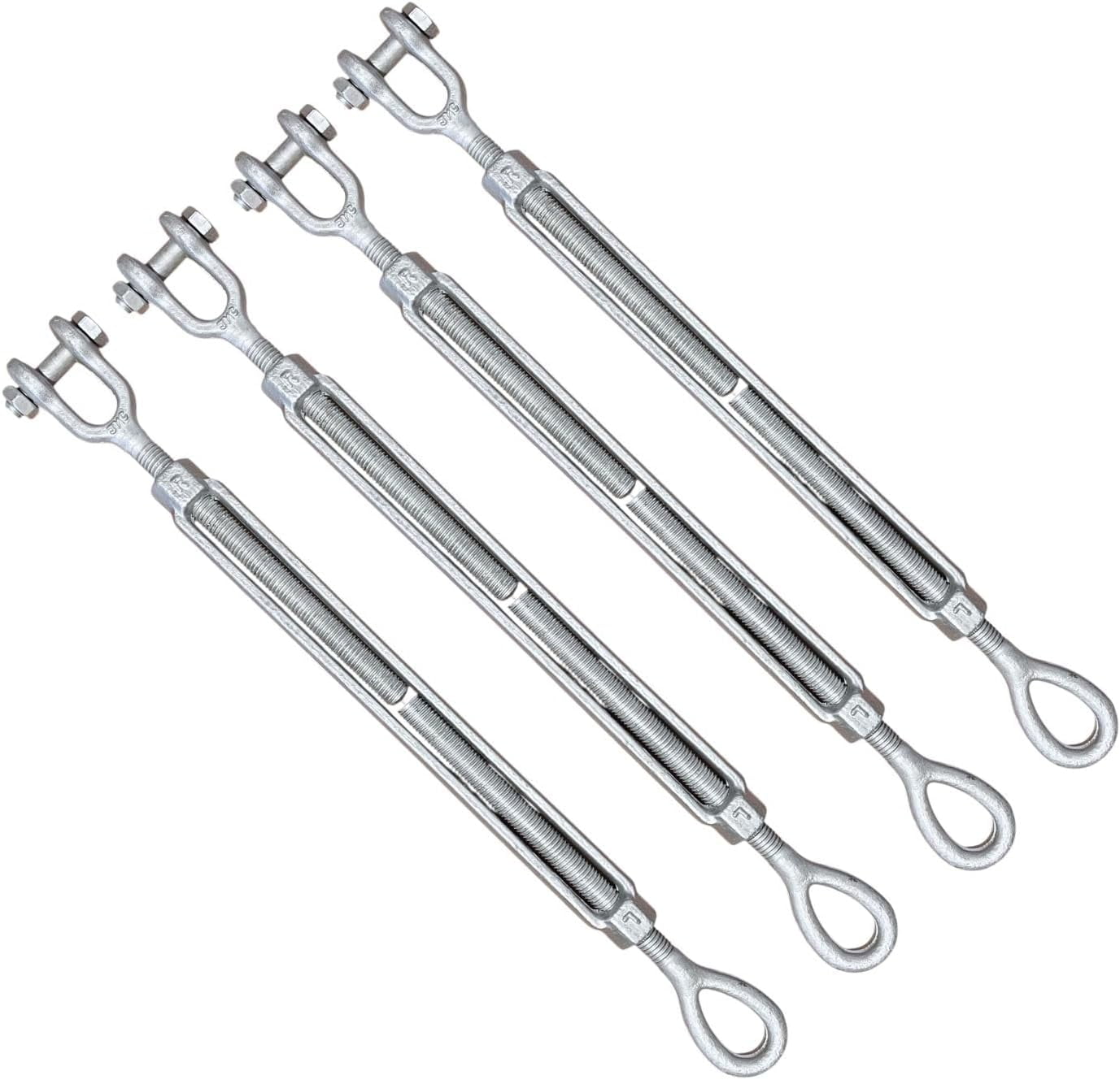 1/2" x 9" Drop Forged/Hot Dipped Galvanized Steel Eye/Jaw Turnbuckles ...
