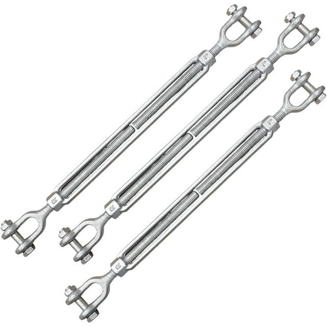 1/2" x 9" Drop Forged/Hot Dipped Galvanized Steel Jaw/Jaw Turnbuckles ...