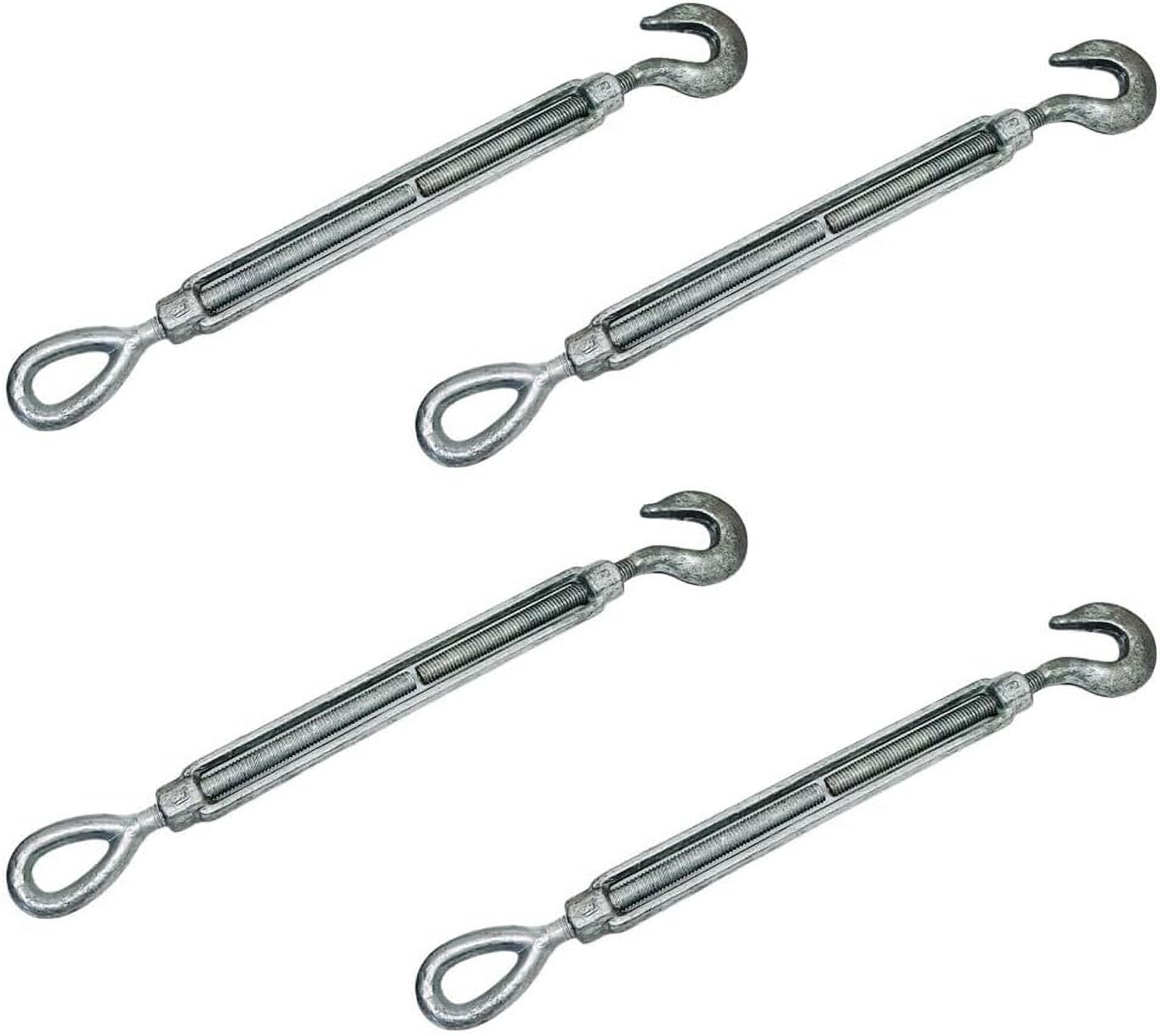 1/2" x 9" Turnbuckle Hook Eye Pulley Galvanized Drop Forge 1500 Lb ...