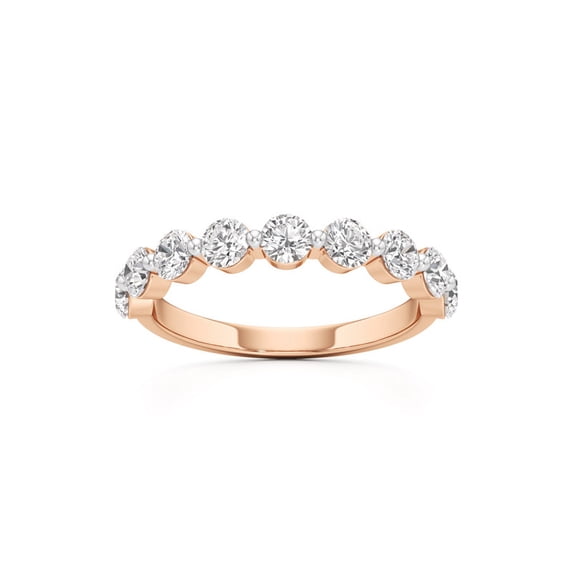 1.20 CTW Round Cut Nine Diamond Engagement Ring Eternity Matching ...