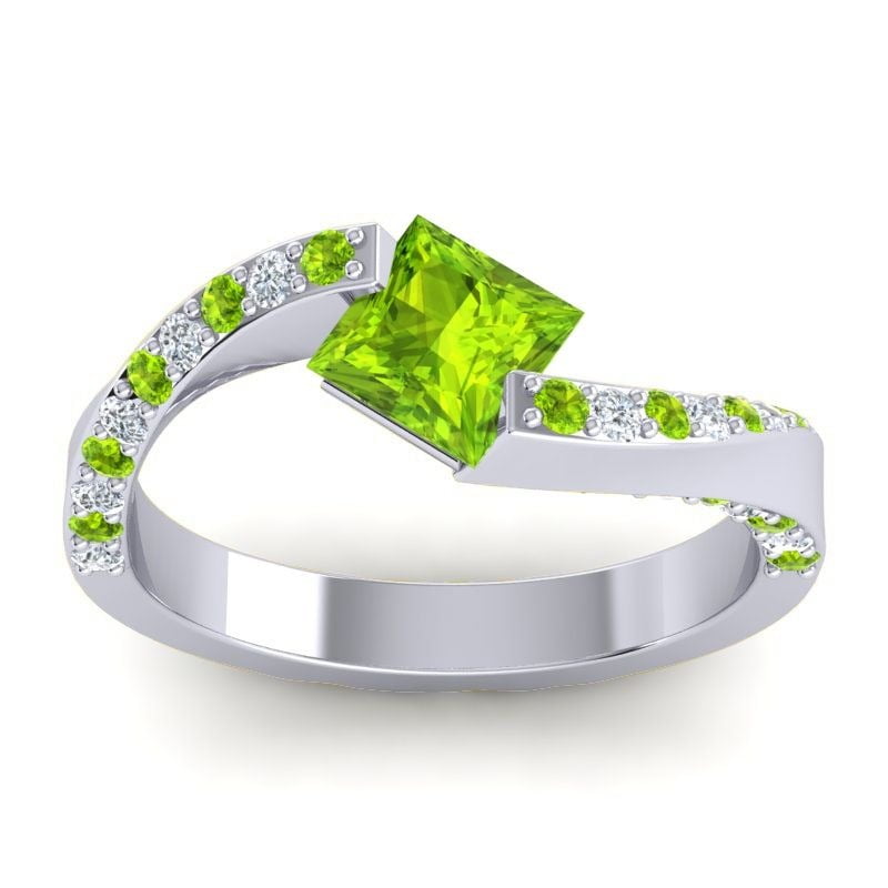 1.20 Ct Princess Cut Peridot Gemstone Natural Diamond Beautiful ...