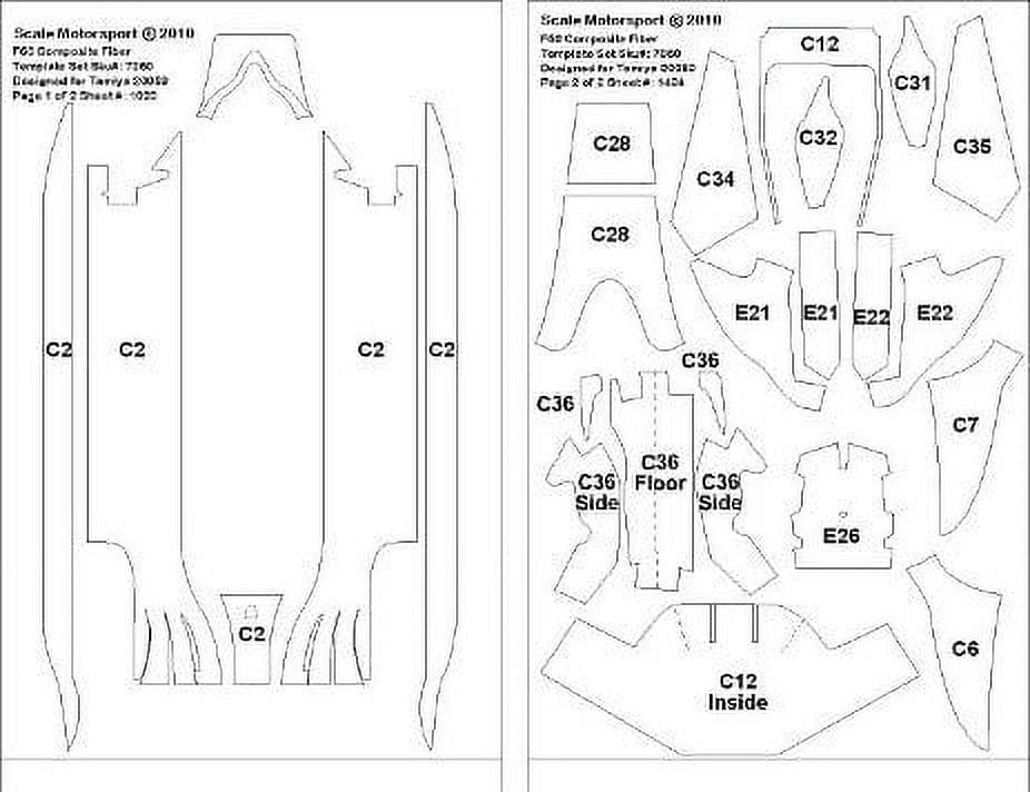 1/20 Ferrari F60 F1 Template Comp. Fiber Decal Set For TAM - Walmart.com