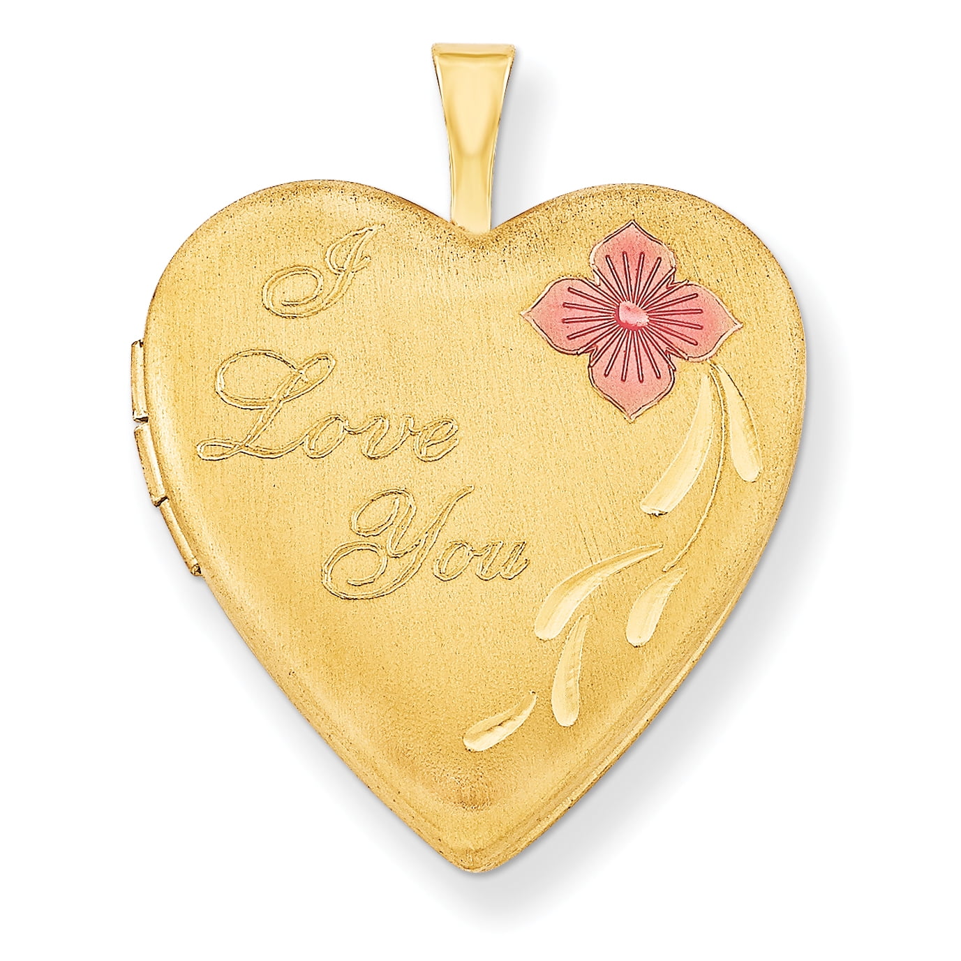 Lockets 1/20 14K Gold Filled 20mm Enameled I Love You Heart Locket ...