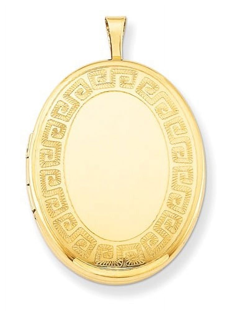 Lockets 1/20 Gold Filled 26mm Greek Key Border Oval Locket Necklace ...