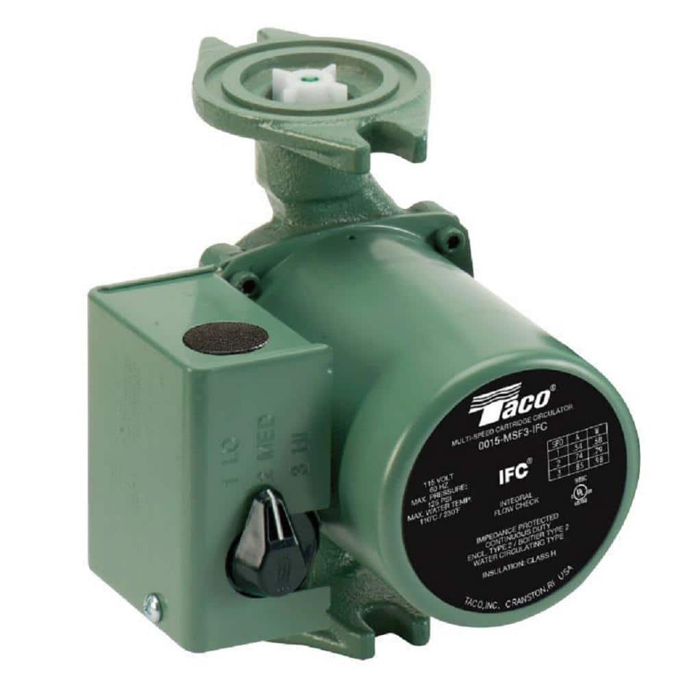 1/20 HP Three Speed Cast Iron Hydronic Circulator with Integral Flow ...