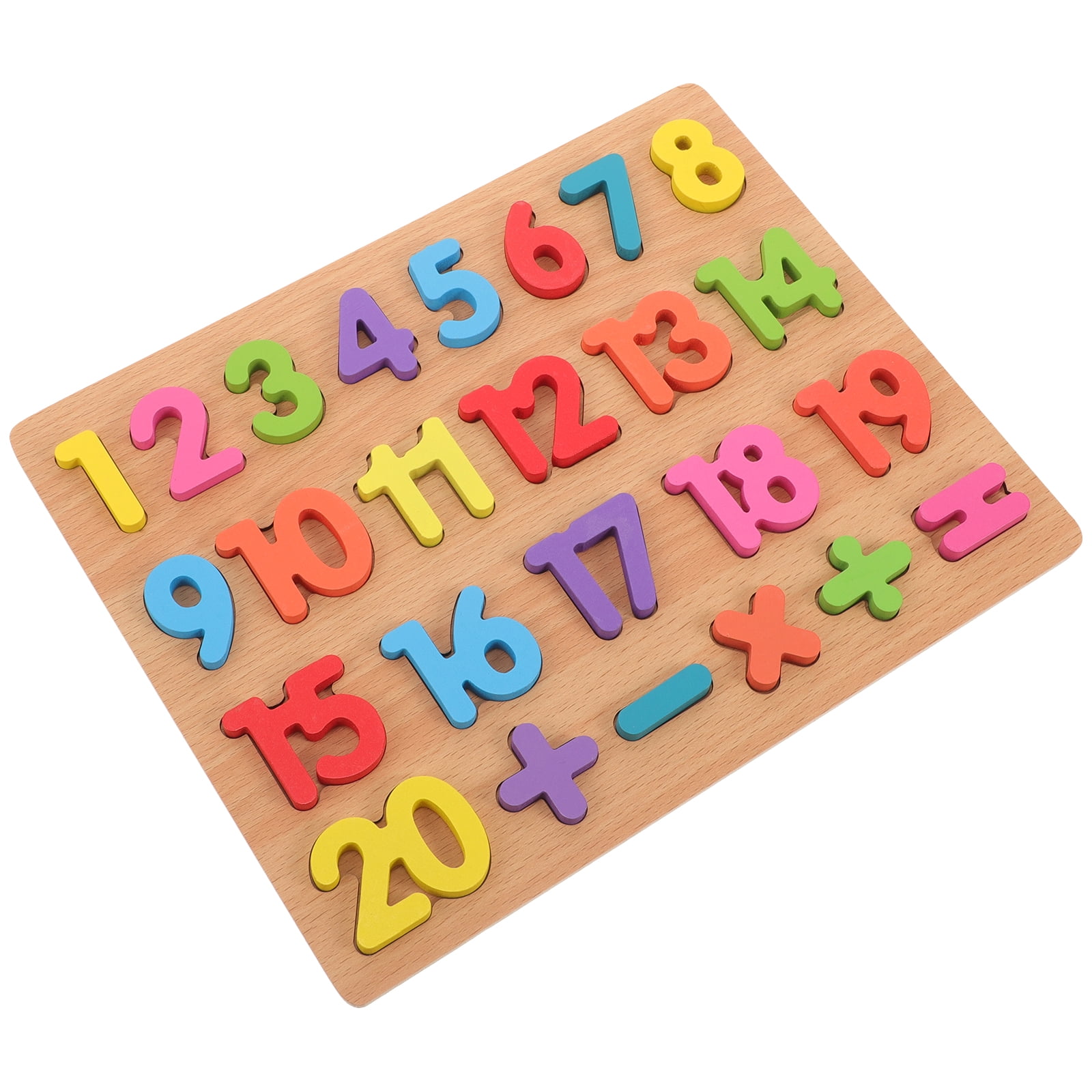 1-20 Number Puzzle Board Toy Child Development Toys Symbols Wooden ...