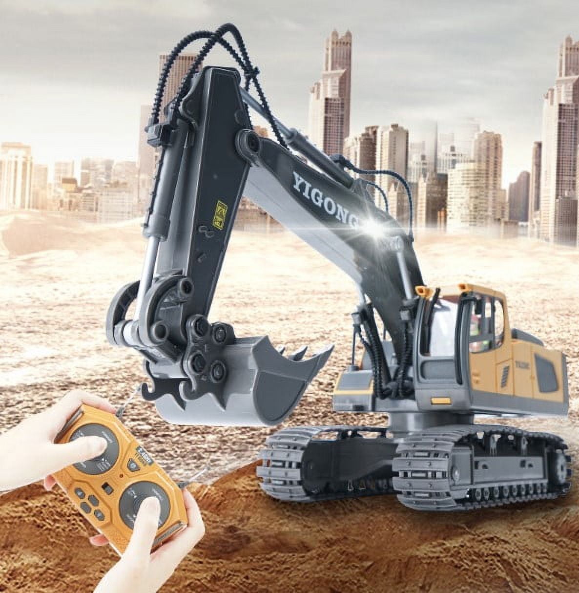 1:20 RC Excavator 2.4g Construction Vehicle Crawler Truck Bulldozer Toy ...