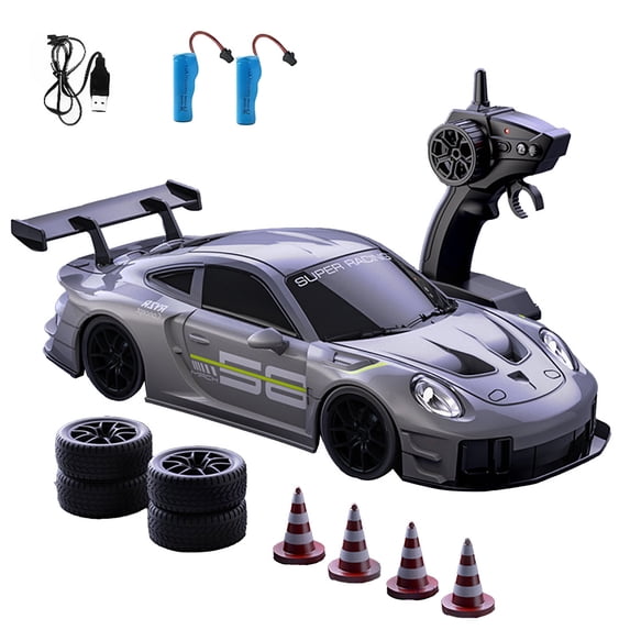 1/20 Scale 4WD RC Car with Dual Tire Sets, 2.4GHz Proportional Control ...