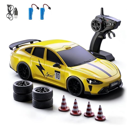 1/20 Scale 4WD RC Car with Dual Tire Sets, 2.4GHz Proportional Control ...