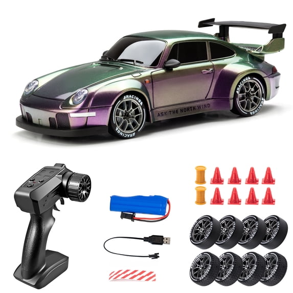 1:20 Scale 4WD RC Drift Car, 2.4G Remote Control Racing Car with LED ...