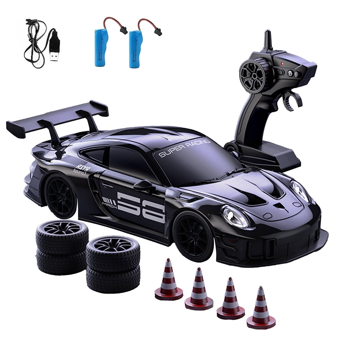 1/20 Scale 4WD RC Drift Car High Speed Remote Control Racing Vehicle ...