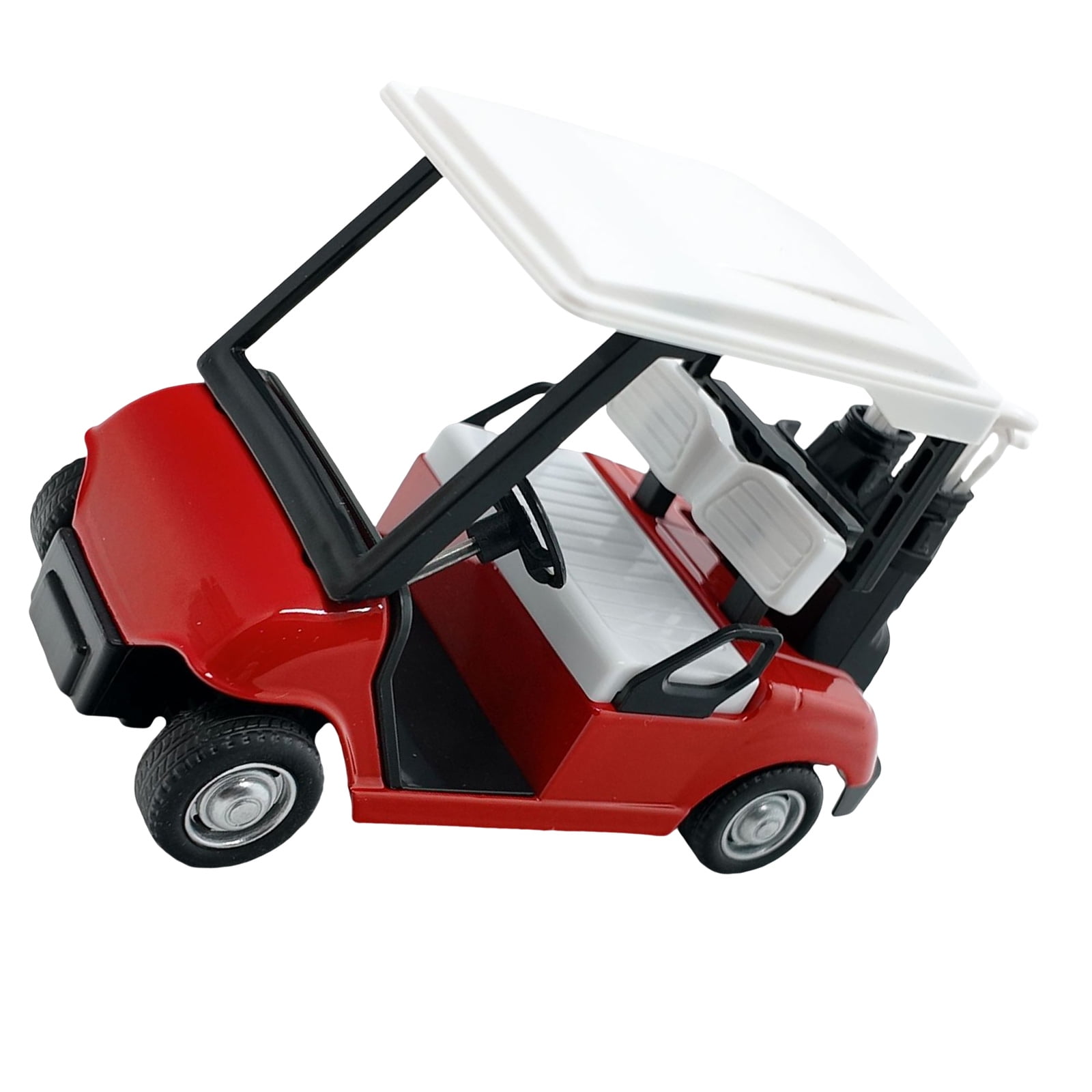 1:20 Scale Golfs Cart with Clubs Miniature Metal Pullback Vehicle ...
