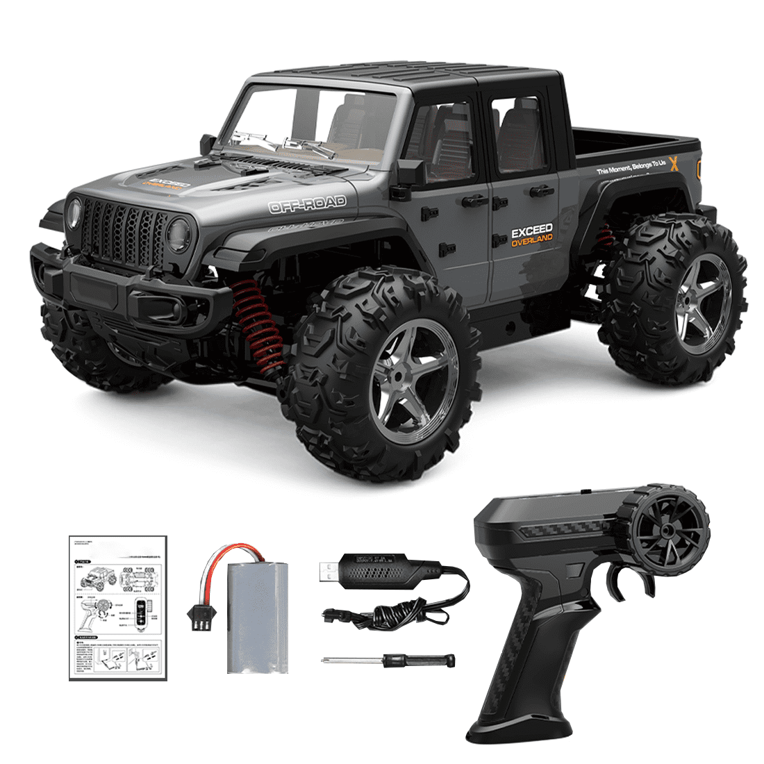 1:20 Scale High-Speed Off-Road RC Truck, 2.4G 4WD 35 KM/H Remote ...