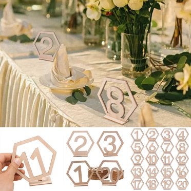 5*7 inch Acrylic Sign Gold Printed Table Numbers, Wedding Table Number ...