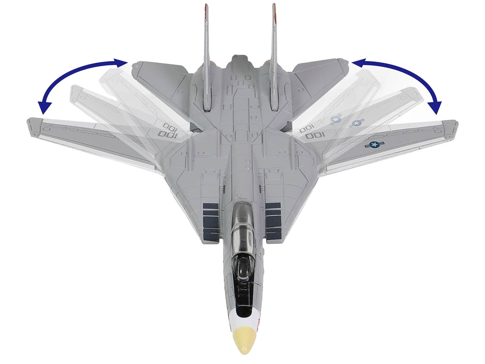 1/200 Diecast Model of the Legendary F-14 Tomcat Aircraft 'VF-1 Wolfpack' on USS Enterprise (CVN ...