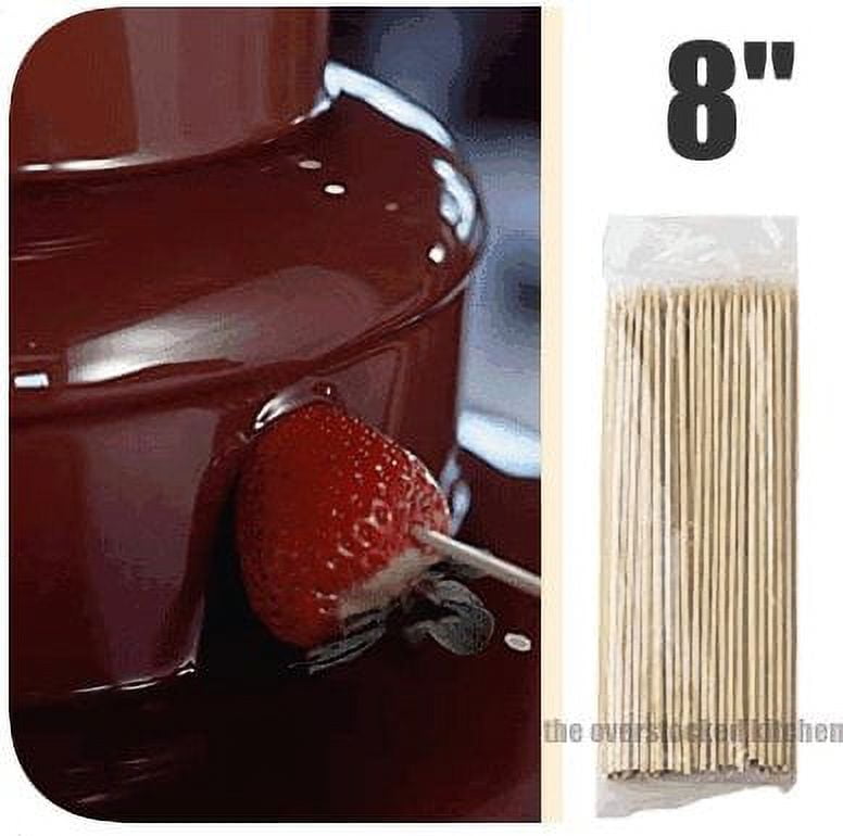1,200 NEW 8" CHOCOLATE FOUNTAIN / KEBAB KABOB BAMBOO SKEWERS [Lawn ...