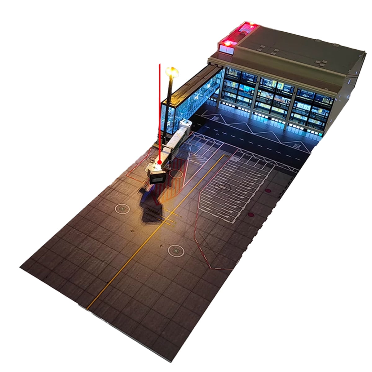 1/200 Scale Airport Terminal Building Model with LED Lights, Apron ...