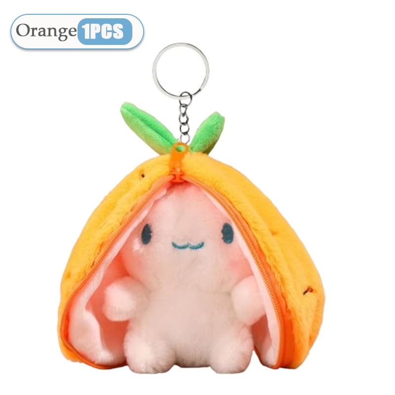 1-20PCS Funny Joy Kawaii Fruit Bunny Plush Toy Cute Carrot Strawberry Turn Funny Joy Rabbit ...