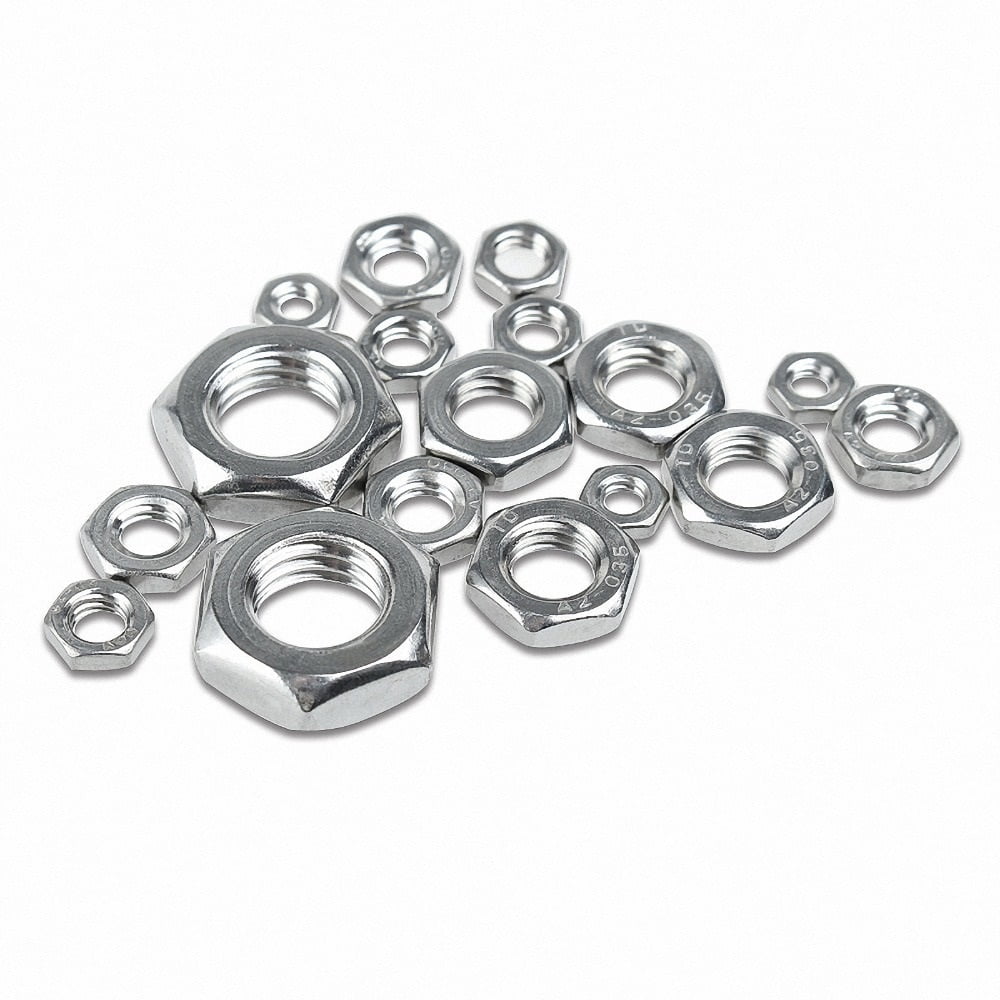 1-20Pcs DIN439 304 Stainless Steel Hexagonal Nut Thin Hex Nuts M3 M4 M5 ...