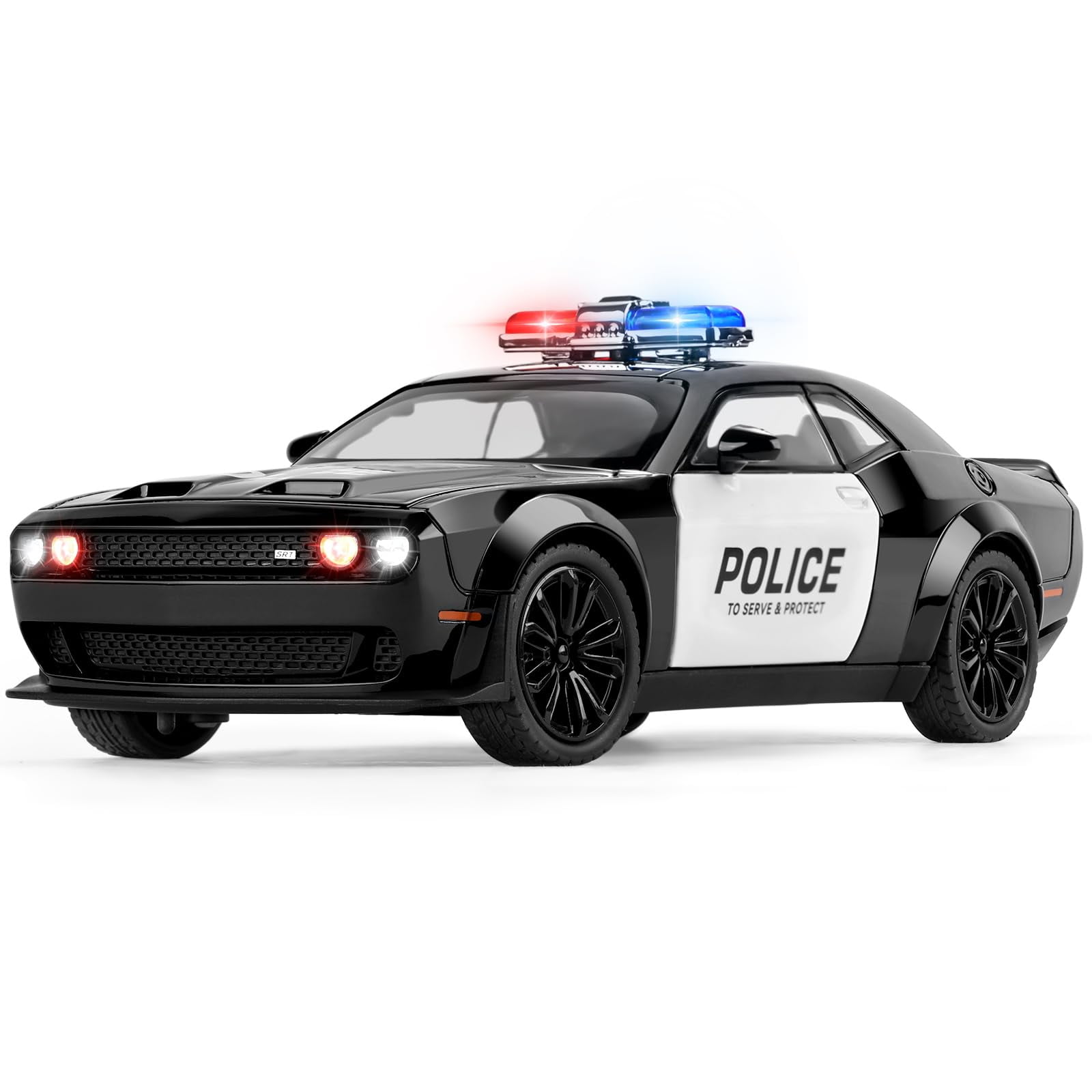 1:22 Dodge Challenger Hellcat Police Toy Car - Light & Sound, Diecast ...