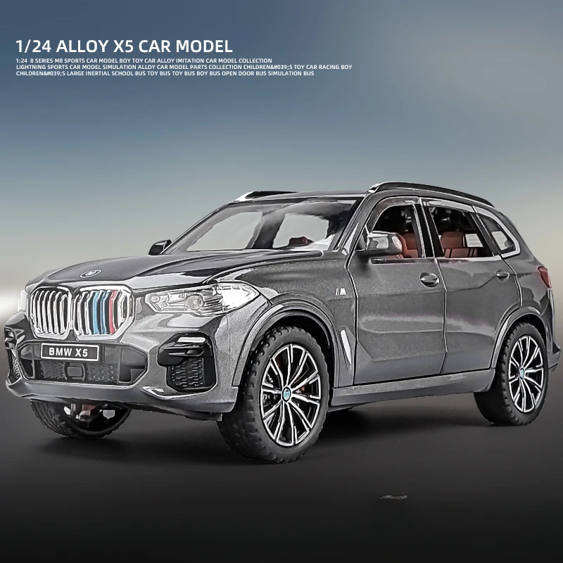 1:24 BMW X5 Models Miniature Cars Toy SUV 6 Doors Opened Vehicles ...