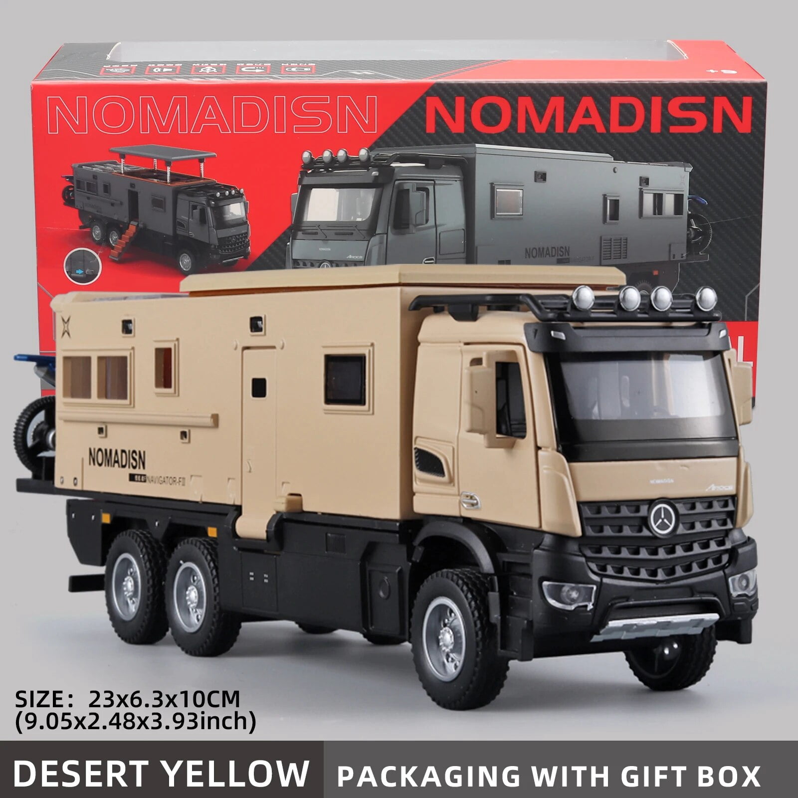 1:24 Benz Camper RV Motorhome Toy Model Car, Diecast Pull Back Truck ...