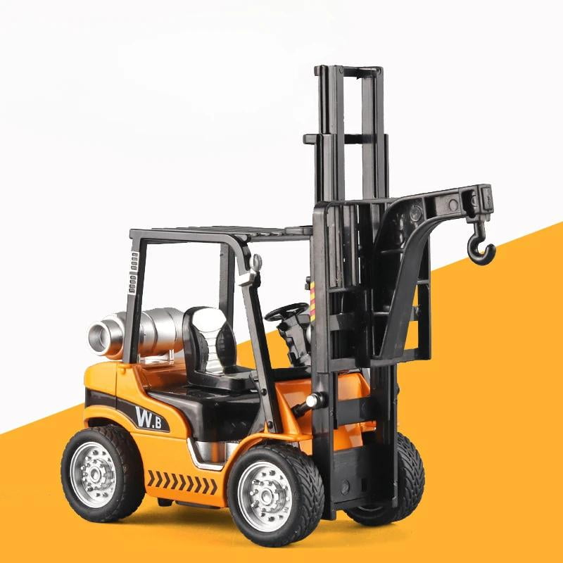 1:24 Crane Forklift Model Car Toy Diecast Metal Warehouse Lift Truck ...