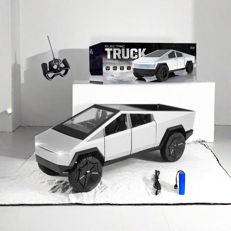 1/24 Cyber Truck Toy, 3 in 1 Alloy Diecast Pickup Trailer Model Kit ...