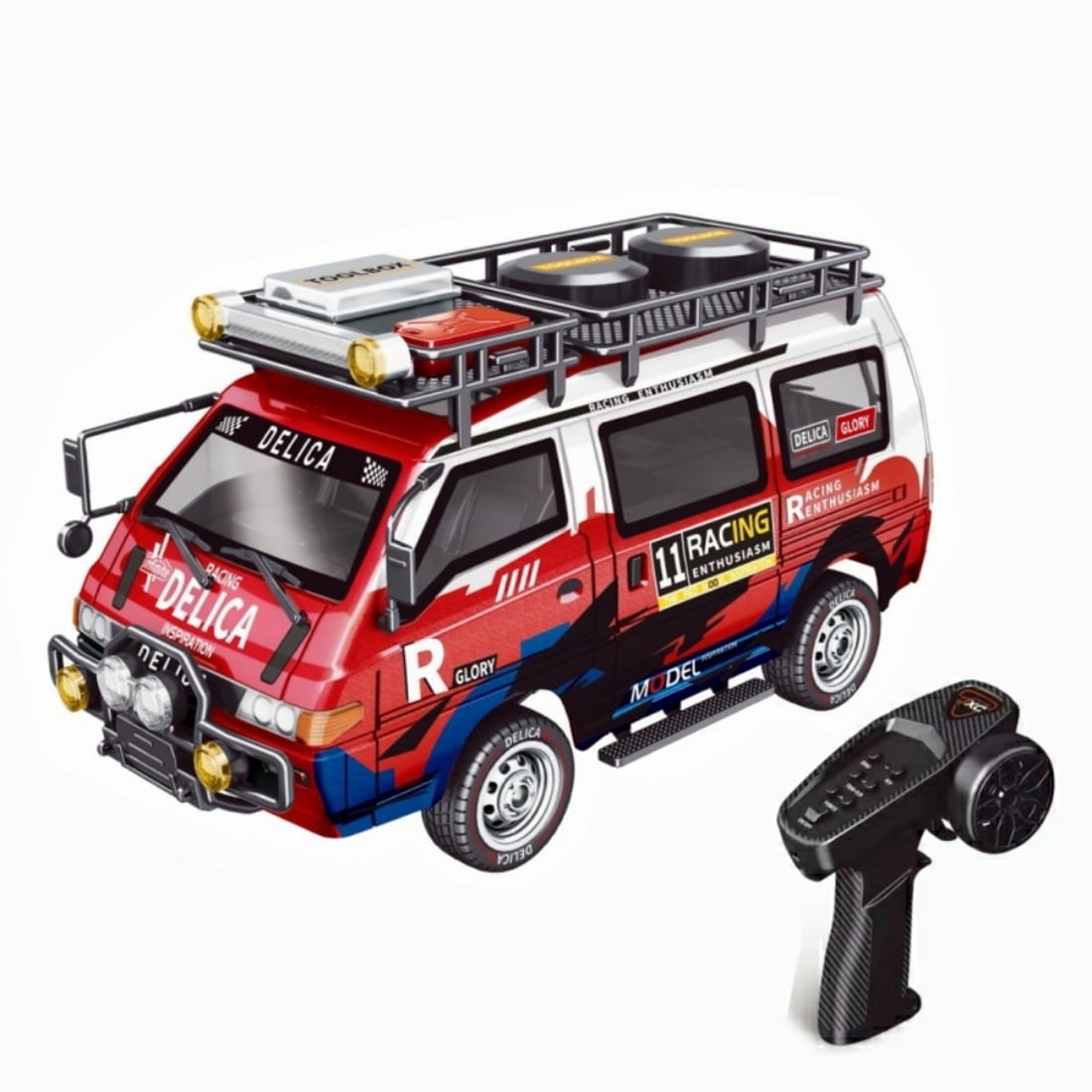 1:24 Delica 4WD RC Car, Full-Scale Station Wagon Truck with 050 Motor ...