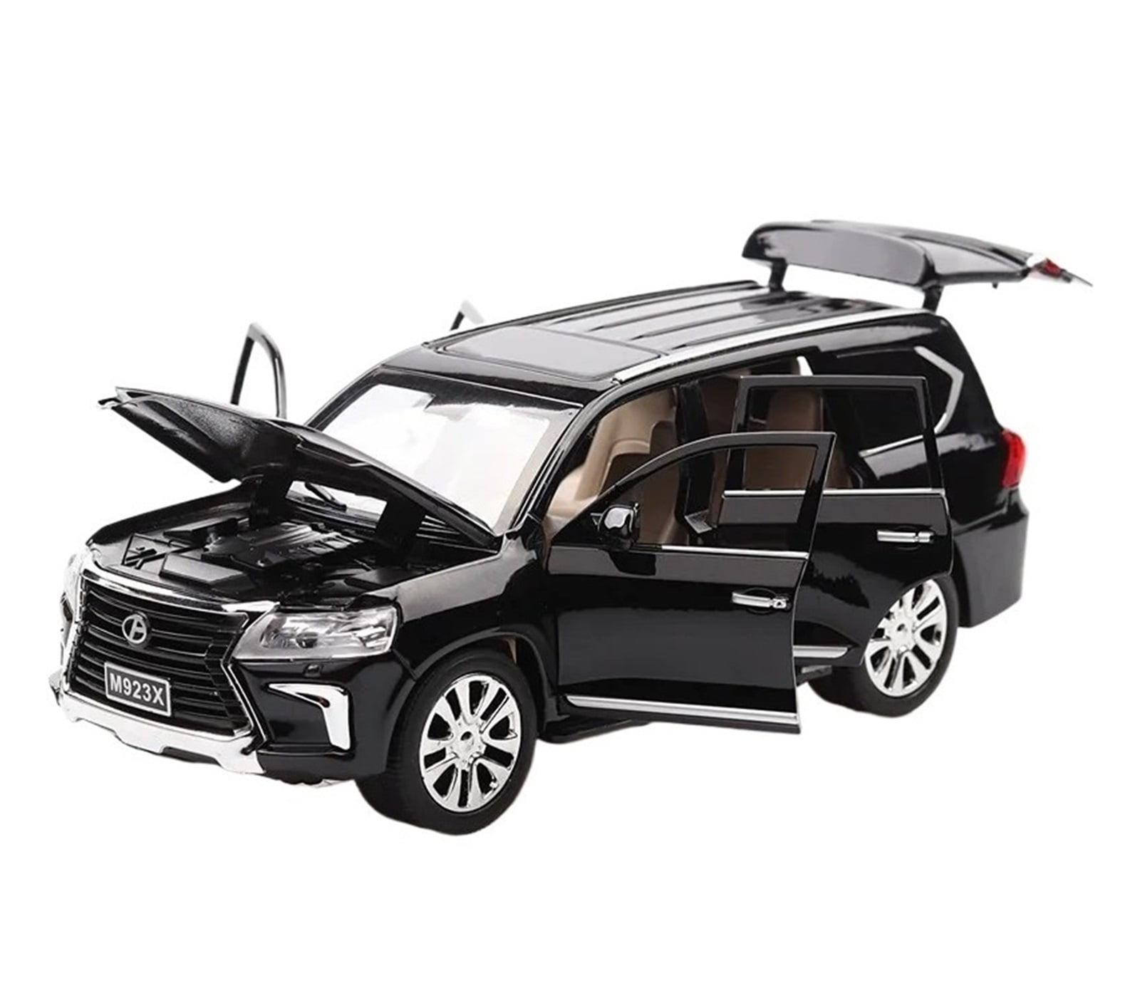 1:24 LEXUS LX570 Car Model Toys Alloy Diecast Off Road car Model With Sound And Light Toys For ...