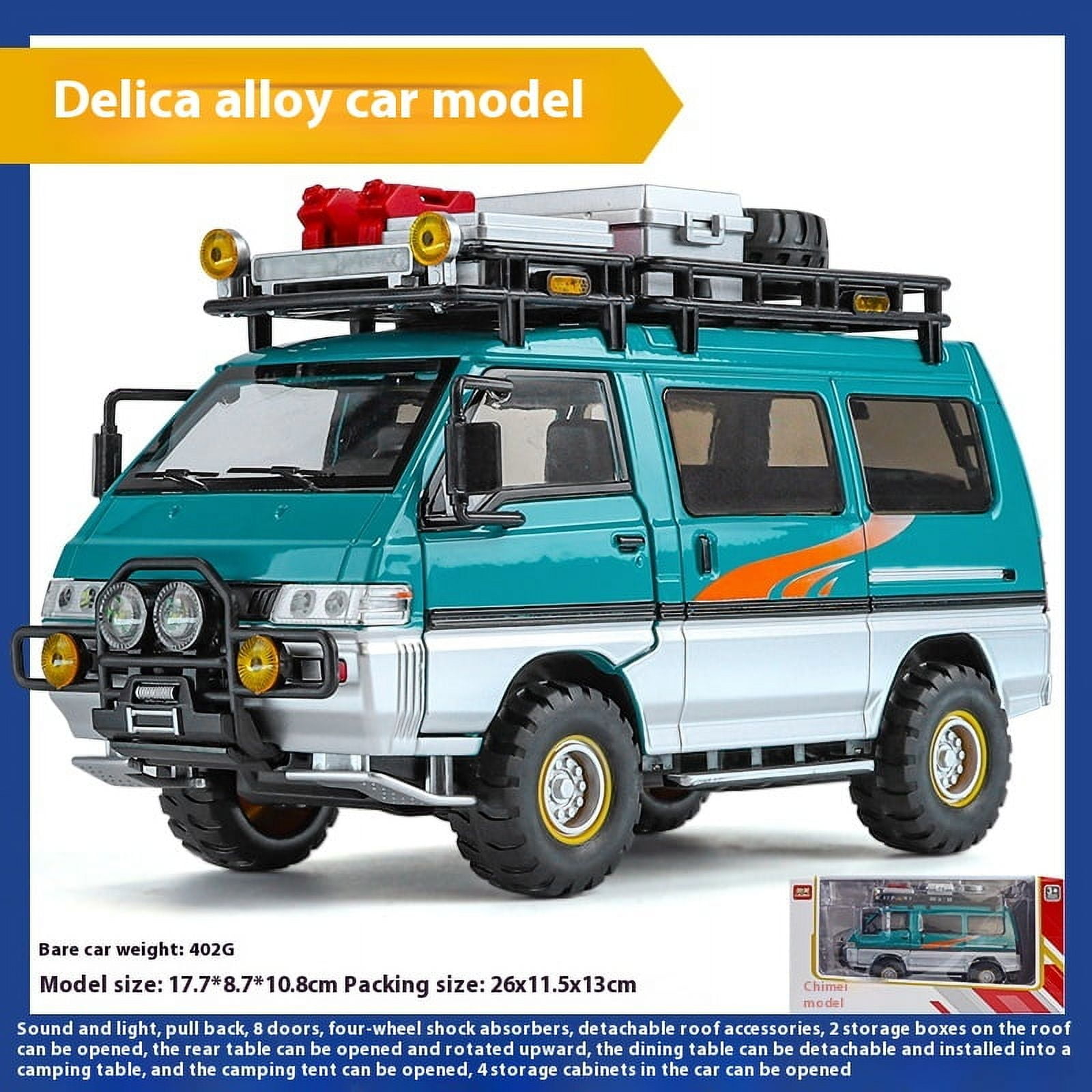 1:24 Mitsubishi Delica Off Road Four Wheel Drive MPV Diecast Alloy ...