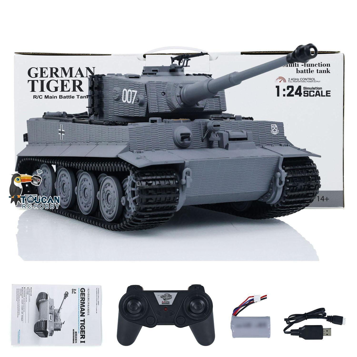 1/24 RC Battle Tank Taigen Tiger I Infrared Combat Military Remote ...