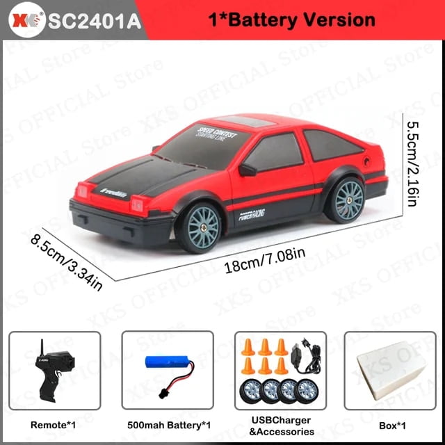 1/24 RC Car AE86 GTR Subaru Model 2.4G Remote Control 4WD Off Road High ...