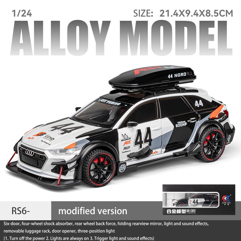 1:24 RS6 Modified Alloy Car Model, Sound And Light Toy Sports Car, Car ...