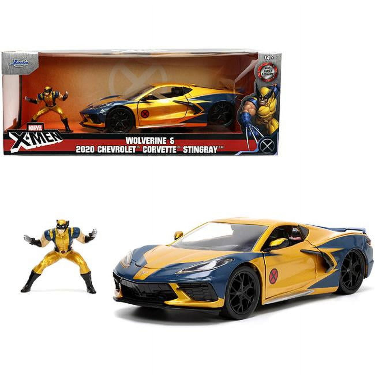 1-24 Scale 2020 Chevrolet Corvette C8 Stingray & Wolverine X-Men Marvel ...