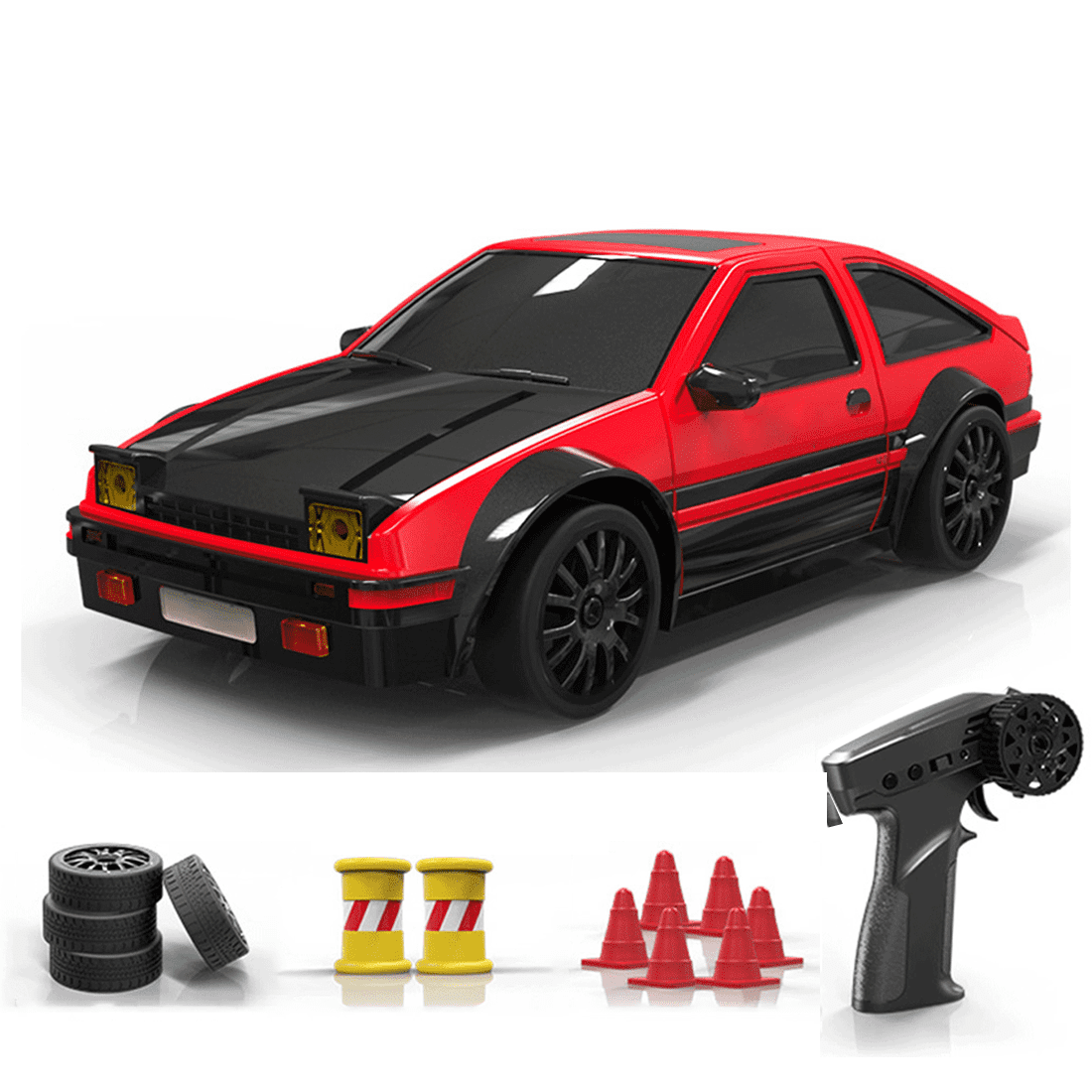1/24 Scale 4WD RC Drift Car, 15km/h Mini Remote Control Car with Lights ...