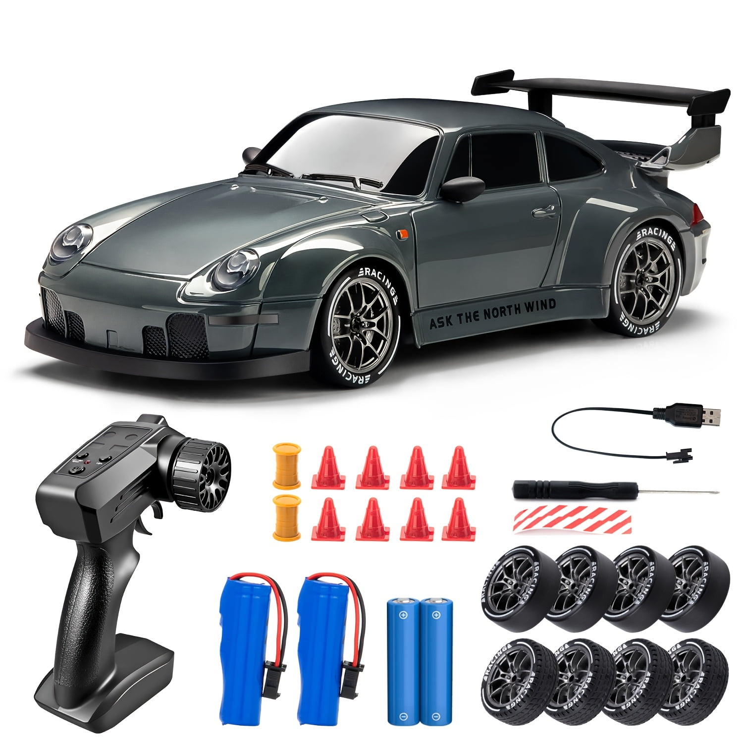 1:24 Scale 4WD RC Drift Car with 2.4Ghz Remote, 20Km/H Speed, Drift ...