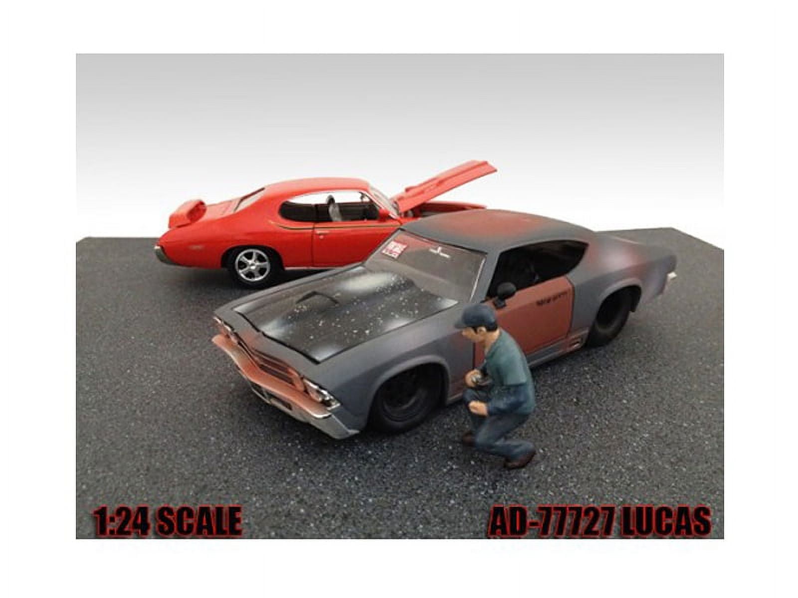 1:24 Scale Mechanic Lucas Figure Diecast Model Cars by American Diorama ...