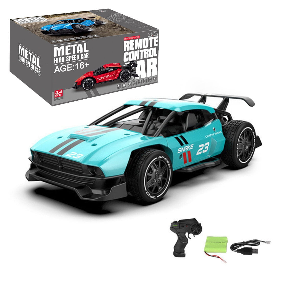 1/24 Scale Mini RC Drift Car for Adults, 2.4G 4WD RC Racing Car with ...