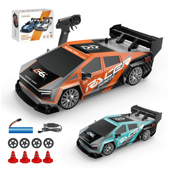 1/24 Scale RC Drift Car, 2.4G Full Proportional 4WD Remote Control ...